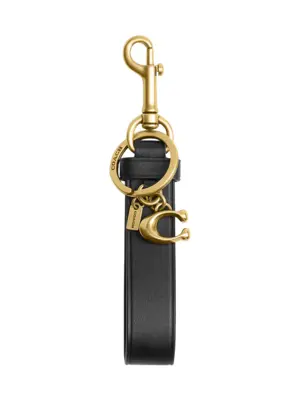 COACH Loop Bag Charm - Brass/black