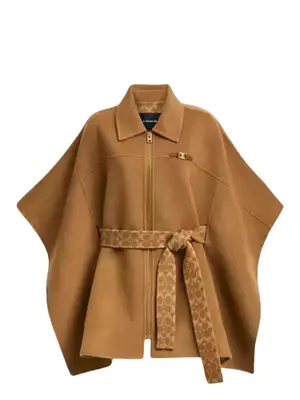 Coach Double Face Wool Cape - Camel