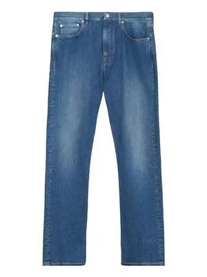 Burberry Tb Straight Leg Jeans - Blue