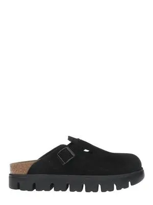 BIRKENSTOCK Boston Chunky Suede Clogs - Black