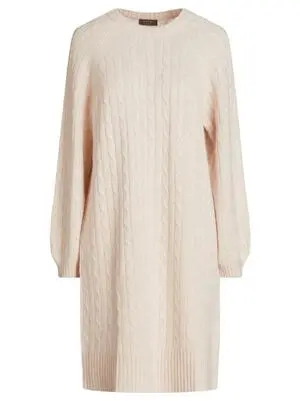 N.PEAL N.Peal Cable-Knit Cashmere Mini Dress