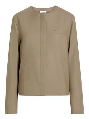 Loulou De Saison Loulou Studio Fogo Wool-blend Twill Jacket - Taupe