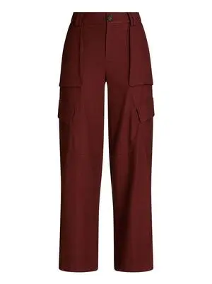 Vince Flannel Cargo Pants - Burgundy