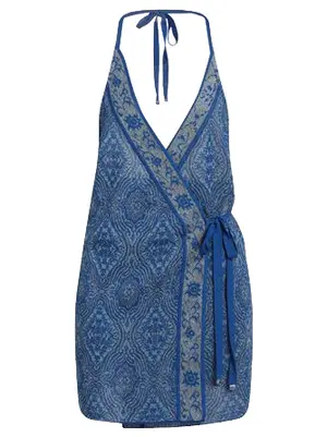 CIRCUS HOTEL Mini Wrap Dress - Blue