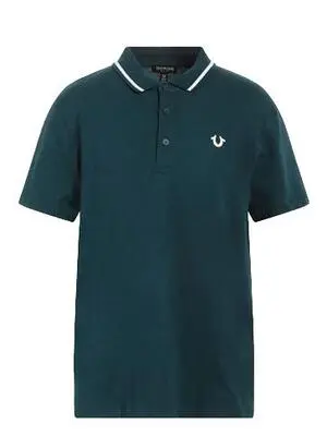 True Religion Polo Shirt Emerald Size Cotton - Green