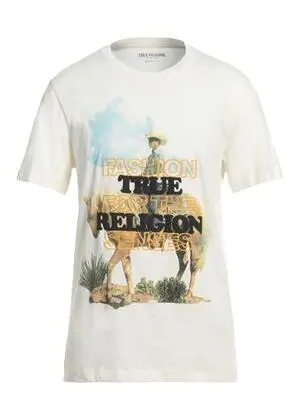 True Religion T-shirt Cream Size Cotton - White