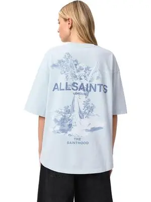 ALLSAINTS Guardian Amelie Oversized T-shirt - Plein Air Blue