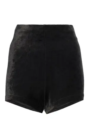 Rick Owens Dirt Velvet Jersey Shorts - Black