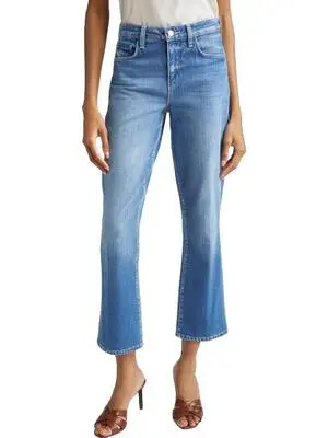 L'Agence Tati High-waist Crop Bootcut Jeans - Rosales