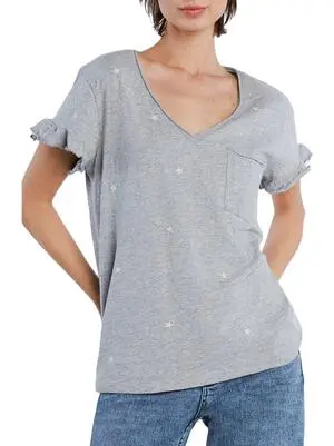 BILLY T Embroidered Stars T-shirt - Heather Grey