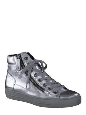 Paul Green Wells High-top Sneakers - Clay Metallic Nappa