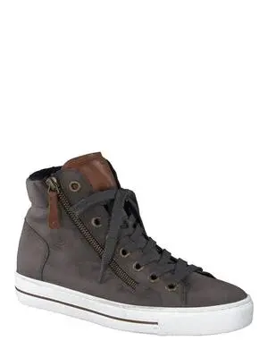 Paul Green Paul Green Wells High-Top Sneakers Iron Cognac Combo
