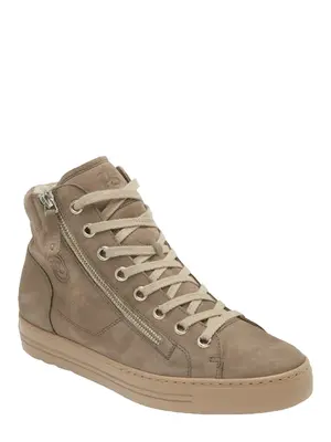 Paul Green Paul Green Wells High-Top Sneakers Taupe Nubuk