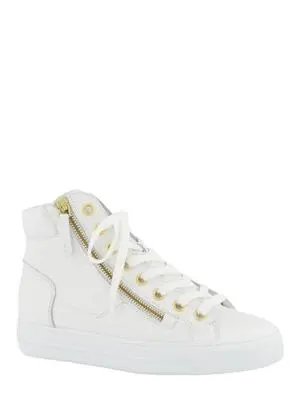 Paul Green Wells High-top Sneakers - White Oro Combo