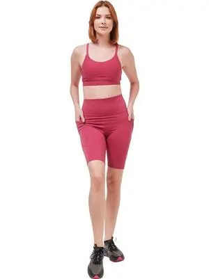 REBODY Cloudlux Pocket Biker Shorts - Fuschia
