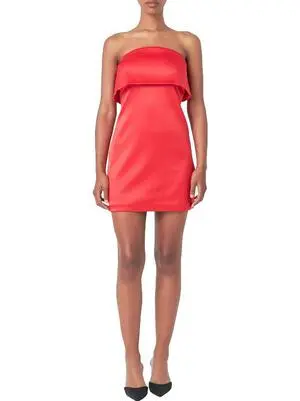 Endless Rose Strapless Satin Minidress - Red