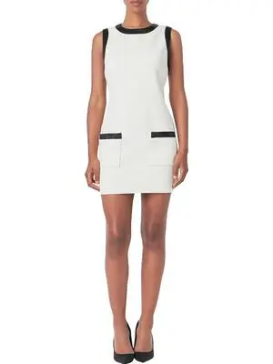 Endless Rose Contrast Trim Mini Dress - Ivory