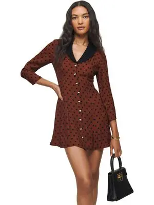 REFORMATION Galene Dress - Brown