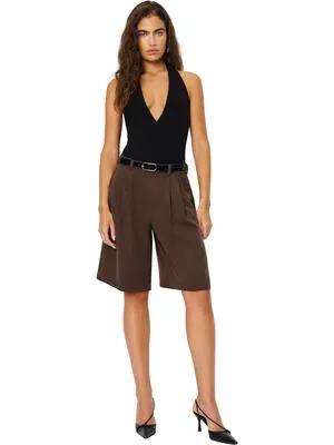 REFORMATION Drew Short Herringbone - Brown