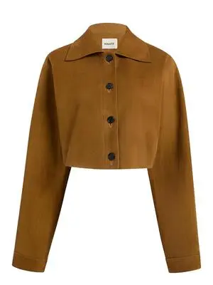 Khaite Sue Jacket In Toffee Suede Toffee