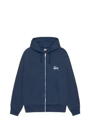 StÜssy Basic Zip Hoodie - Navy Blue