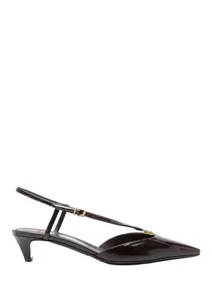Fendi 40mm Ffold Slingback Pumps - Brown