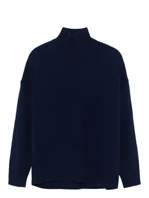 Victoria Beckham Cut-out Wool-cashmere Sweater - Blue