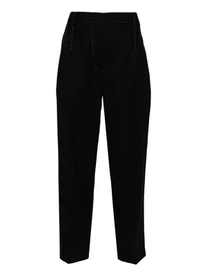 Brunello Cucinelli Cropped Trousers - Black