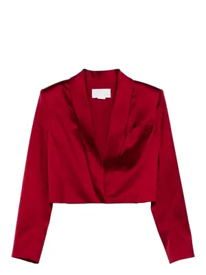 GENNY Cropped Blazer - Red