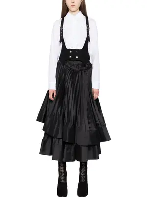 Noir Kei Ninomiya Oversized-collar Cropped Shirt - White