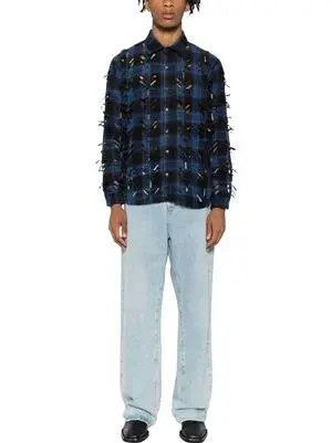 JUNTAE KIM Laser-slashed Shirt - Blue