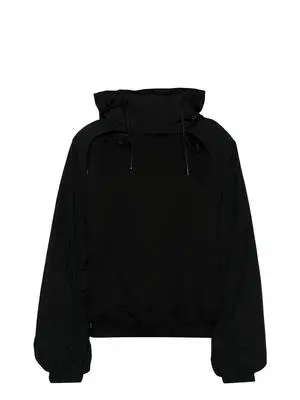 JUUN.J Mock Neck Hoodie - Black