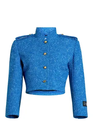 Patou Patou Cropped Sailor Jacket Blue