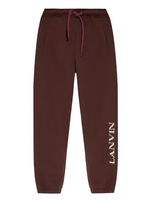 LANVIN Logo-embroidered Track Pants - Red
