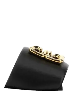 Givenchy 4g Baroque Leather Slides - Black