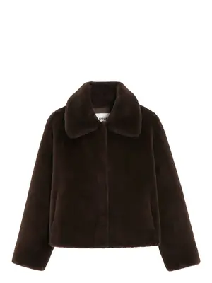 APPARIS Apparis Wide-Collar Faux Fur Jacket