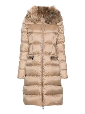 Moncler Boedic Knee-length Puffer Coat - Neutrals