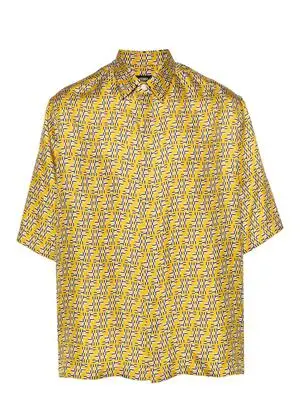 Fendi Ff-print Shirt - Yellow