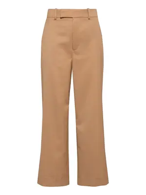 FRAME Easy Slim Crop Trousers - Brown