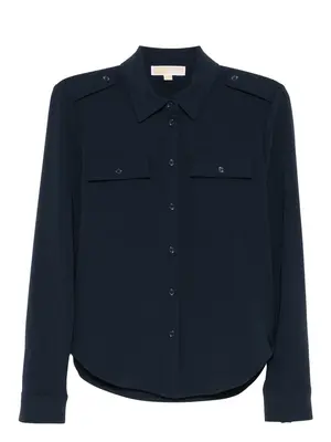 Michael Kors Crepe Shirt - Blue