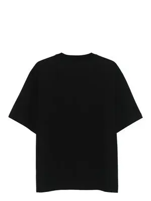 BOSS Logo-embroidered T-shirt - Black