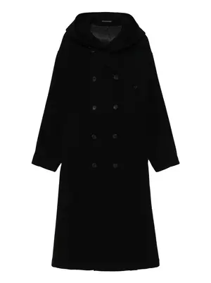 Yohji Yamamoto Double-breasted Coat - Black