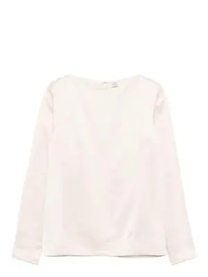 TOTEME Long-sleeve Satin Top - Neutrals