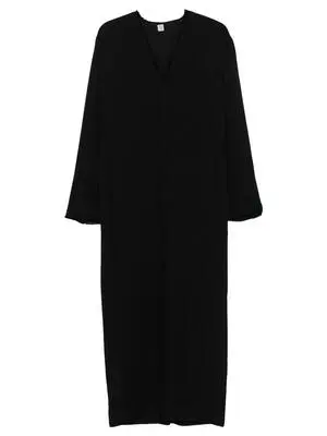 TOTEME Broad Sablé Maxi Dress - Black