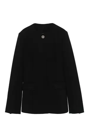 TOTEME Collarless Cinched Jacket - Black
