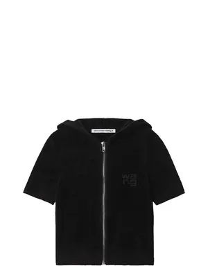 Alexander Wang Logo-embossed Hoodie - Black