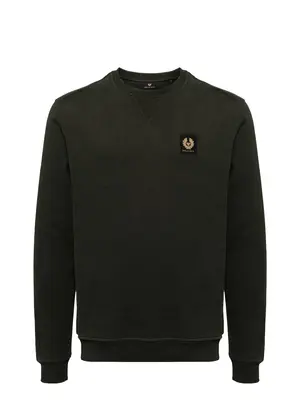 Belstaff Logo-patch Cotton Sweatshirt - Green