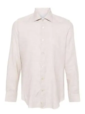 Eleventy Slub-texture Shirt - Neutrals