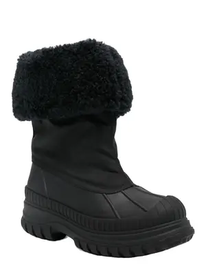 GANNI Faux-shearling-trim Boots - Black