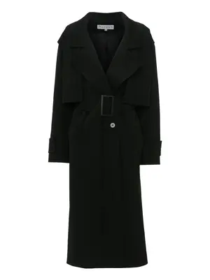 JW Anderson Virgin-wool Trench Coat - Black